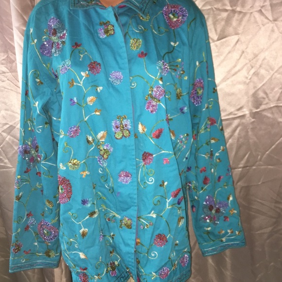 Quacker Factory | Jackets & Coats | Quaker Factory Embellished Beads ...